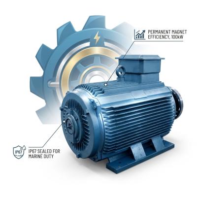 China 100kW Marine Permanent Magnet Generator IP67 Corrosion Resistant Direct Drive for sale