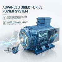 China 50kW Direct Drive Permanent Magnet Generator NdFeB 20 Year Lifespan 380V for sale
