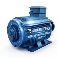 China 75kW Permanent Magnet Generator 690V 300rpm Wind Turbine High Efficiency for sale