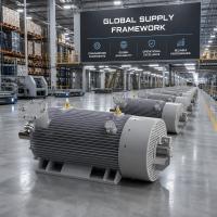 China 75KW B5 Flange Mounted Permanent Magnet Generator with IE4 Efficiency for Industrial Drive Lines for sale