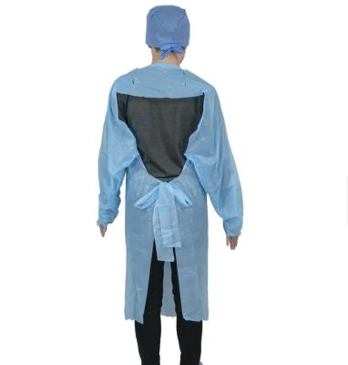 China Disposable CPE PE Visiting Gown /Plastic Apron Gown for sale