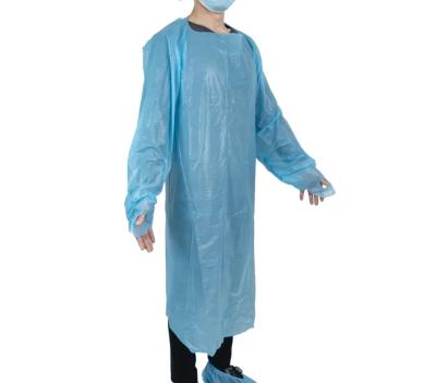 China disposable waterproof polyethylene non sterile cpe gown for sale