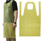China HDPE Disposable block headed Customized color PE Sleeved Apron for sale