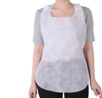China Custom Waterproof Oil-Proof Splash-Proof Apron PP Nonwoven Disposable Apron Bibs For Restaurant for sale