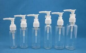 China Transparent Emulsion Bottles 30ml to 100ml PET Plastic Pump Bottles for sale