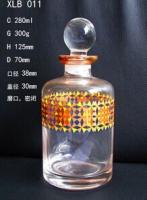 China 280ml Cylindrical Glass Spice Bottle with Crystal Cover for Kitchen Storage for sale