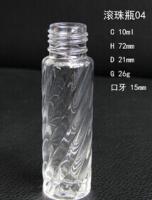 China 10ml Thread Transparent Roll On Glass Perfume Bottles for Essential Oils for sale