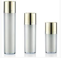 China Acrylic Airless Lotion Bottle 30ml 50ml Rotation Cosmetic Pump Bottle for sale
