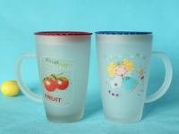 China Frosting Glass Cups 350ml Eco-Friendly Customizable Drinking Glassware for sale