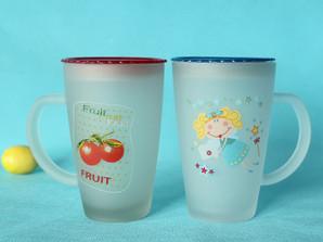 China Frosting Glass Cups 350ml Eco-Friendly Customizable Drinking Glassware for sale