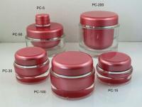 China Round Acrylic Cosmetic Cream Jars 5g to 200g with Customizable Cap Options for sale