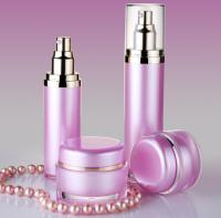 China 15ml to 120ml Hot Pink Acrylic Lotion Pump Bottles for Cosmetic Packaging for sale
