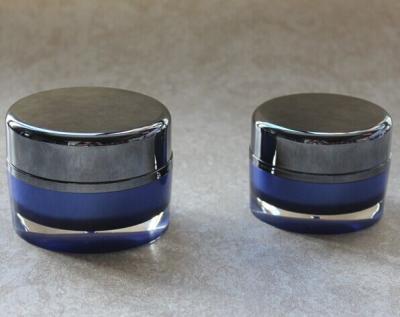 China 30g 50g Transparent PETG Acrylic Face Cream Jars with ABS Caps for sale