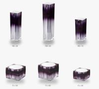 China Crystal Acrylic Airless Pump Bottle Square 30ml 50ml Lotion Cream Jar for sale