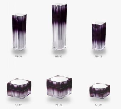 China Crystal Acrylic Airless Pump Bottle Square 30ml 50ml Lotion Cream Jar for sale