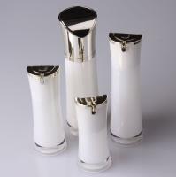 China Acrylic Airless Bottle 50ml for Emulsion Slim Waist Cosmetic Packaging with Custom Printing for sale
