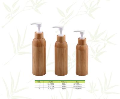 China Wholesale Bamboo Cosmetic Packaging Bottles 50ml 100ml Eco Friendly Shampoo Containers for sale