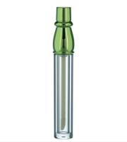China Lip Gloss Tube 18.5x124mm with Green Cap Custom Cosmetic Packaging for sale