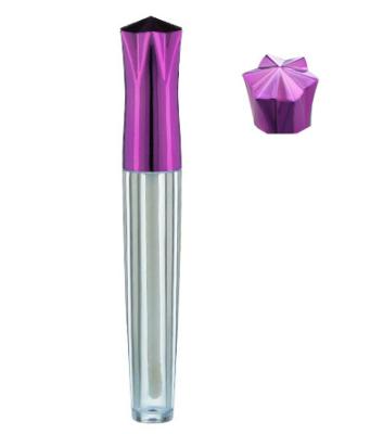 China Hexagram Lip Gloss Tube 18.9mm x 127mm with Customizable Cap for Cosmetic Packaging for sale