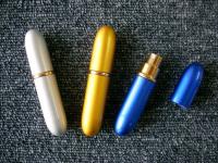 China 5ml Bullet Aluminium Shell Perfume Sprayer Bottle Refillable Travel Size for sale