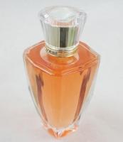 China Square Irregular Crystal Perfume Bottle 100ml High White Glass for sale