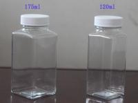 China Factory Sale 120ml 175ml Clear Square PET Bottle 37mm Neck Custom Logo for sale