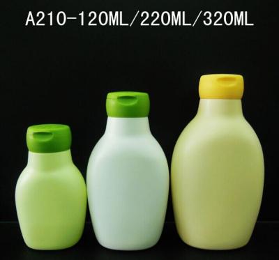 China 120ml 220ml 320ml PE Shampoo Bottles Childrens Shower Gel Bottles Round Custom Colors for sale