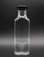 China Super Quality Square Clear 350ml PET water juice beverage bottles, clear plastic bottles for sale