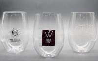 China 18oz Tritan PET No Foot Red Wine Cup 550ml Plastic Party Cup Custom Logo for sale