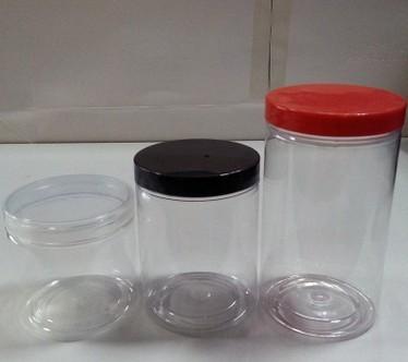 China 400ml 500ml 700ml Transparent PET Plastic Food Cans Tea Cans Candy Jars with Lids for sale