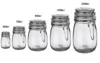 China Lead-Free Thickening Glass Sealing Jar 200ml to 2800ml Food Storage Tank for sale