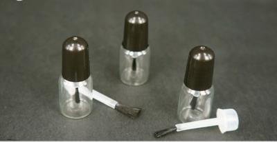 China Black 3ml High White Glass Nail Polish Bottle with Brush Factory Direct Sale for sale