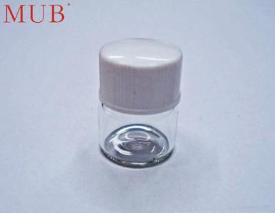 China 1ml Clear Essential Oil Glass Bottle with Plastic Cap Perfume Sample Vial for sale