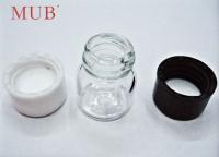 China 1ml Clear Essential Oil Glass Bottle with Plastic Cap Perfume Sample Vial for sale