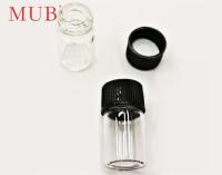 China 1ml Clear Essential Oil Glass Bottle with Plastic Cap Perfume Sample Vial for sale