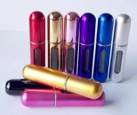 China Wholesale Portable 5ml Aluminium Perfume Spray Bottle with Glass Inner and 9 Color Options for sale