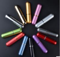China 6ml Aluminum Perfume Bottle Small Sample Glass Bottles with Sprayer Pen Refillable for sale