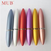 China Colorful 6ml Bullet Lipstick Aluminum Perfume Spray Bottle Refillable Portable Pen for sale