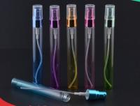 China 10ml Color Spray Vacuum Glass Perfume Bottles Small Sample Glass Packaging Bottles 14mm Diameter for sale