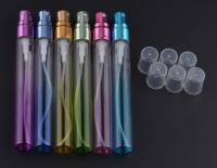 China 10ml Color Spray Vacuum Glass Perfume Bottles Small Sample Glass Packaging Bottles 14mm Diameter for sale