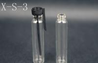 China 3ml Transparent plug sample test tube bottle 3ml sample glass test vial for sale
