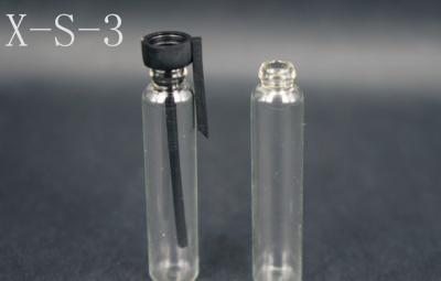 China 3ml Transparent plug sample test tube bottle 3ml sample glass test vial for sale