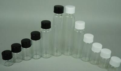 China 15ml Transparent Screw Glass Vial Perfume Bottle Tube with Plastic Cover 1.8cm x 8.8cm for sale