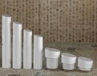 China White Acrylic Cream Jar 20g 30g 50g and PET Lotion Bottle 30ml 50ml 80ml Set for sale