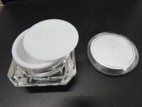 China Diamond Crystal Acrylic Cream Jars 5g 10g 15g 30g Clear Transparent Plastic Cosmetic Containers for sale