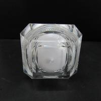 China Diamond Crystal Acrylic Cream Jars 5g 10g 15g 30g Clear Transparent Plastic Cosmetic Containers for sale