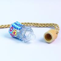 China 6ml Hexagon Half Polymer Clay Perfume Bottle with Glass Core Eco Friendly for sale