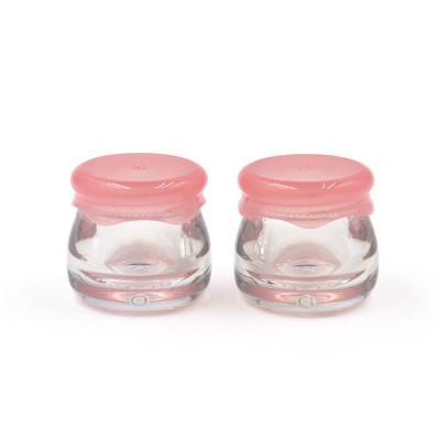 China 10g Acrylic ABS Plastic Cream Jar with Mushroom Head for Lip Balm and Sample Packaging for sale