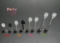 China Wholesale 0.5ml 3ml Glass Perfume Sample Vials Clear Drawn Tube Bottles with Color Plastic Plugs for sale