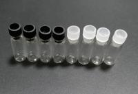 China Wholesale 0.5ml 3ml Glass Perfume Sample Vials Clear Drawn Tube Bottles with Color Plastic Plugs for sale